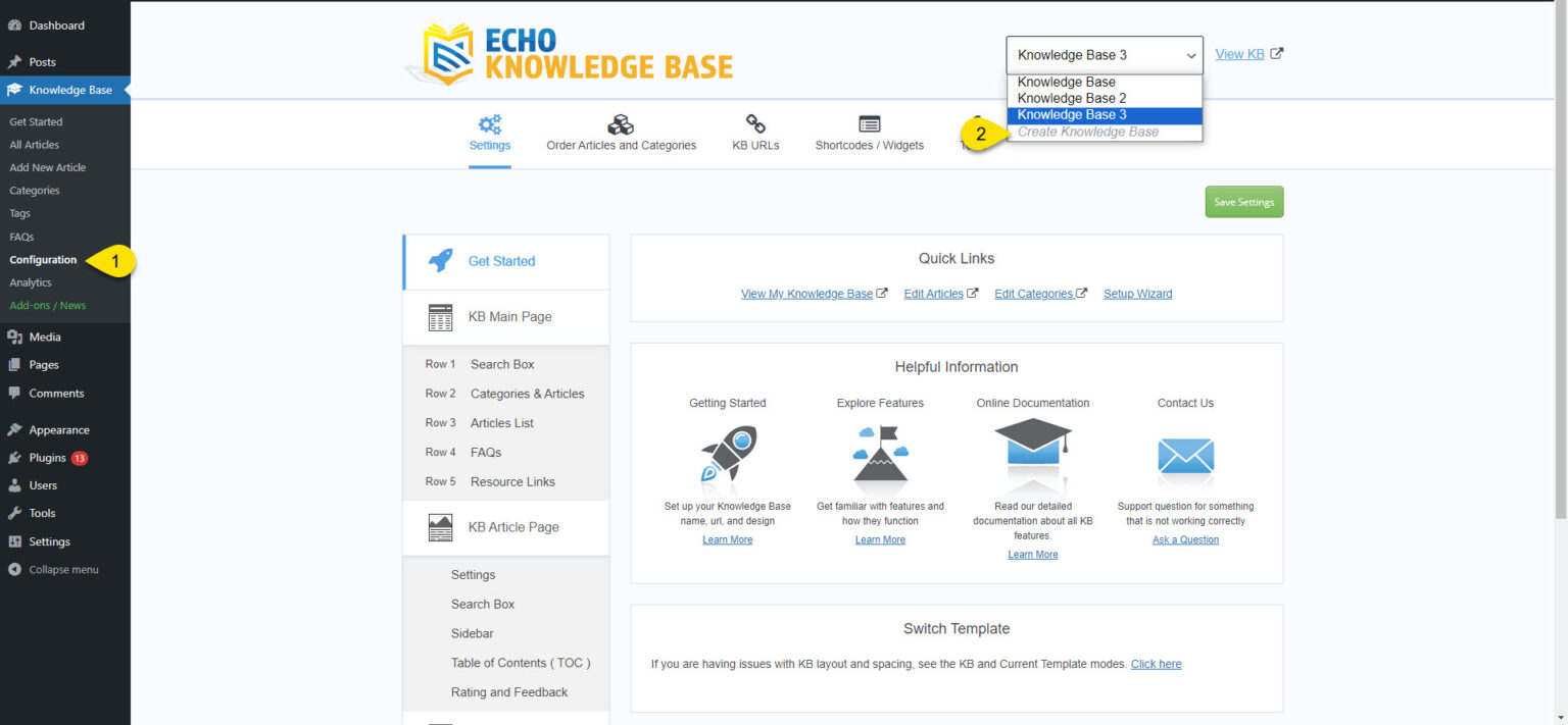How to Create a New Knowledge Base - Echo Knowledge Base