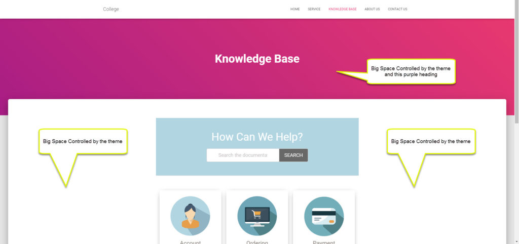 Current Theme Template vs KB Template - Echo Knowledge Base