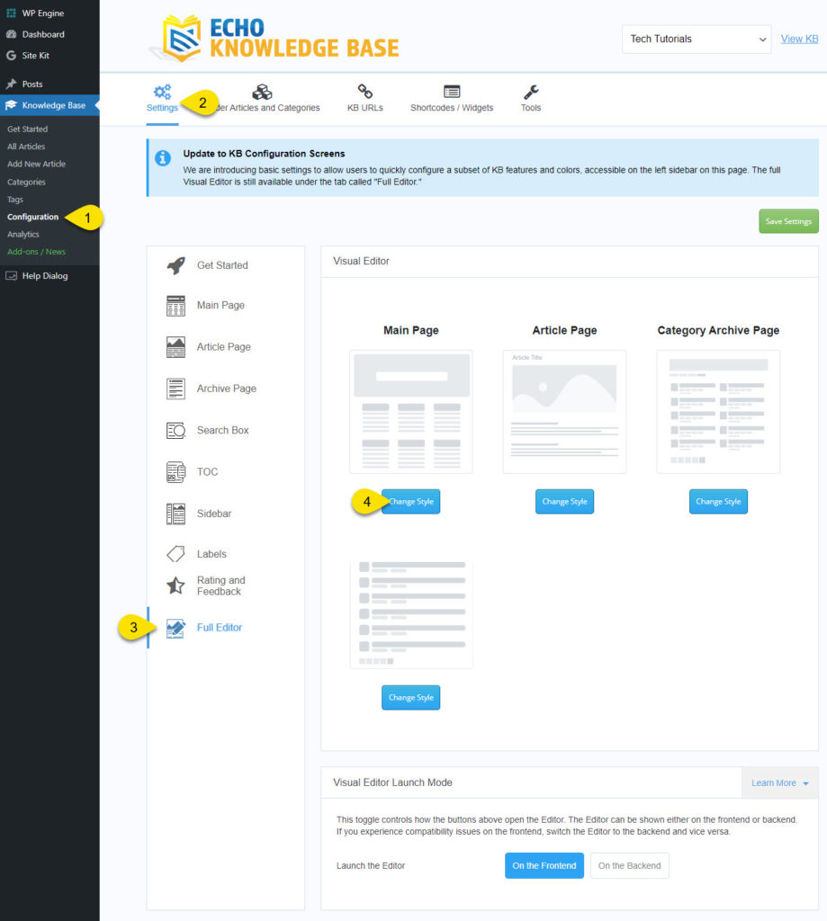 Current Theme Template vs KB Template - Echo Knowledge Base