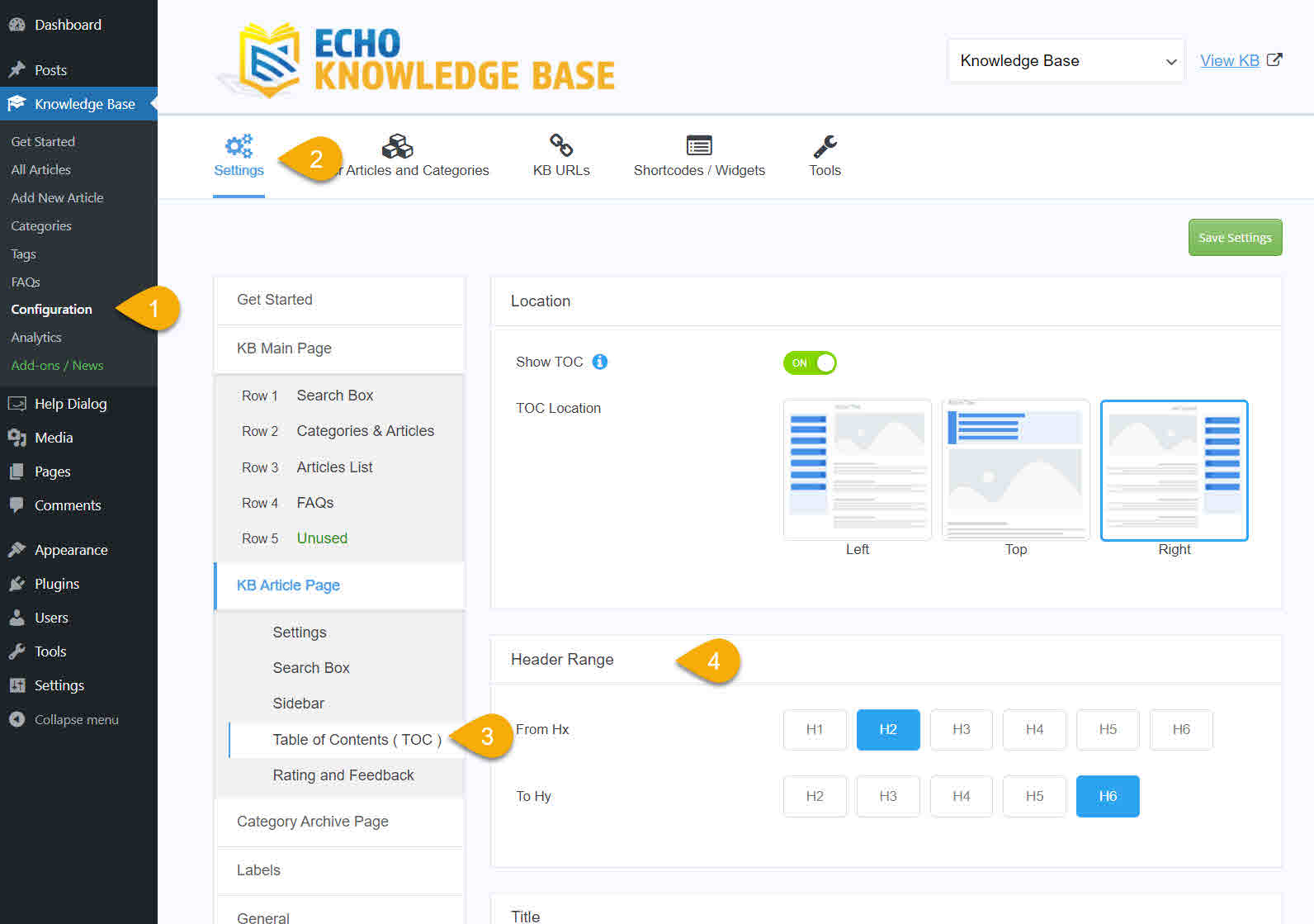 Table of contents ( TOC ) - Echo Knowledge Base