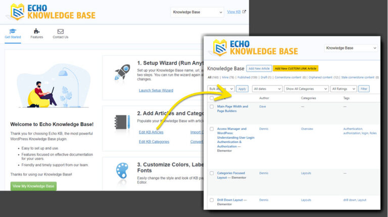 2. Add Articles and Categories - Echo Knowledge Base