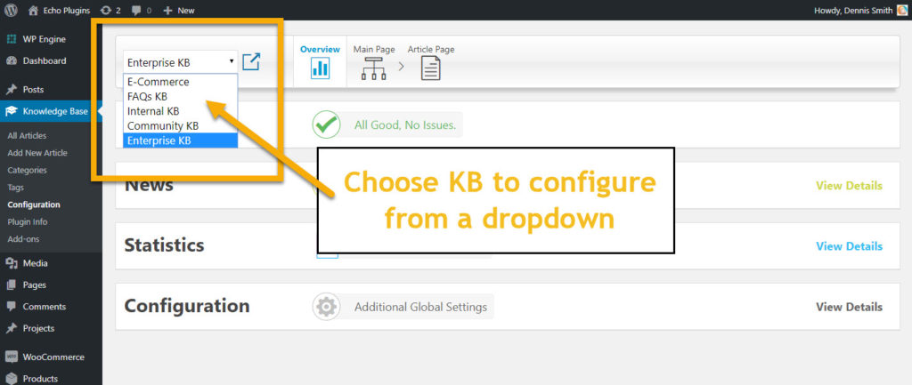 Multiple Knowledge Bases - Echo Knowledge Base